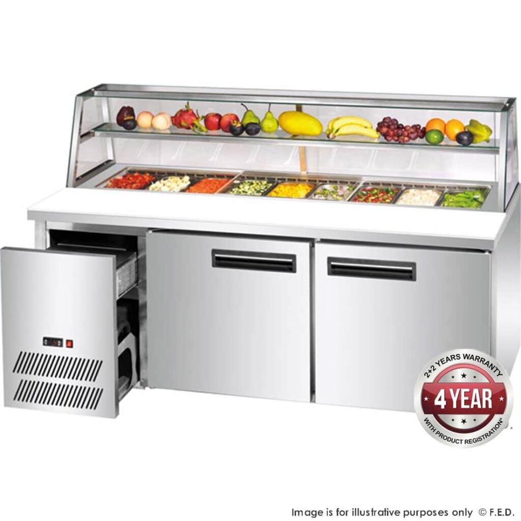 SCB/15 two door Deluxe Sandwich Bar - Raisbeck Refrigeration